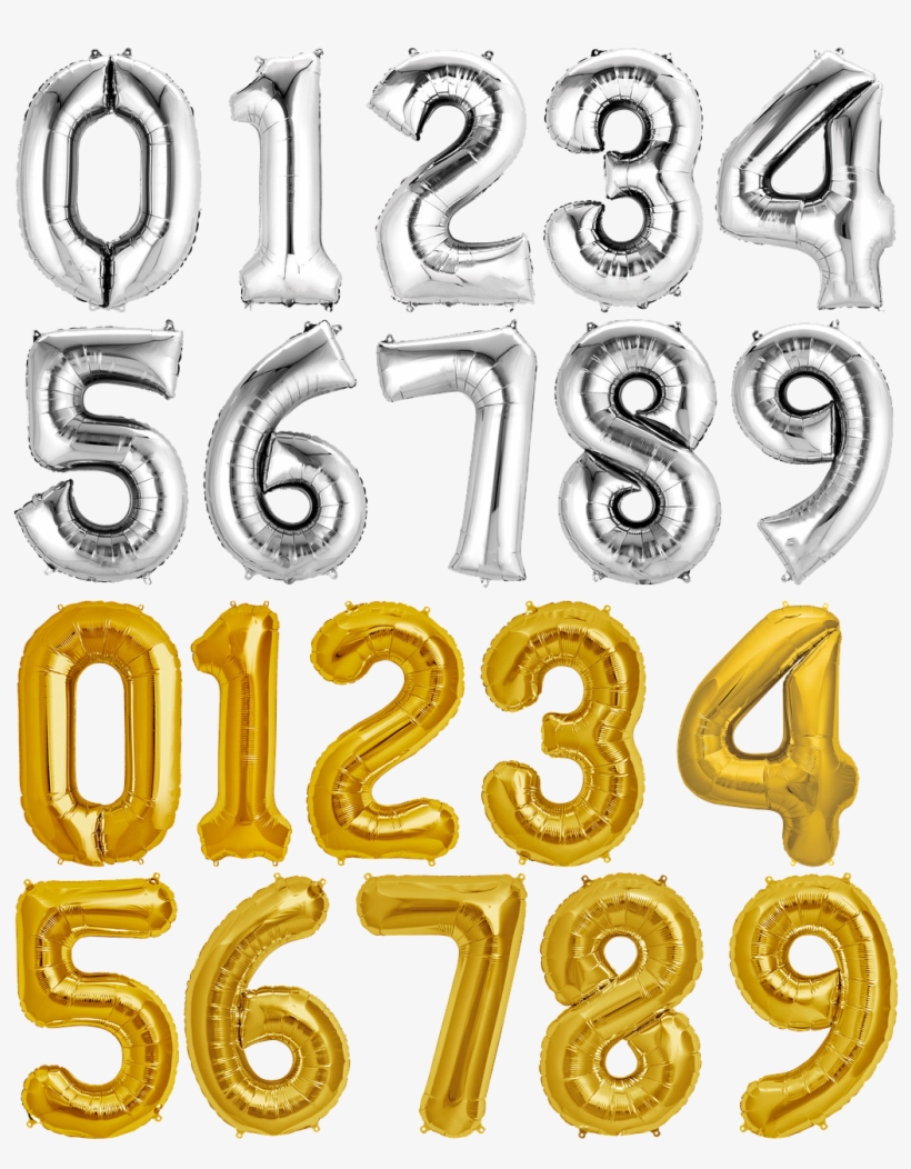 Balloon Pay Silver - Number Balloons 1 2 3 Transparent PNG - 1036x1280 ...