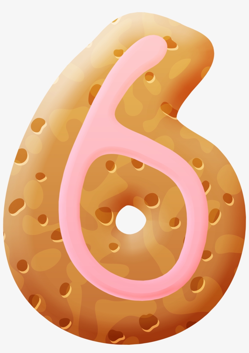 Download Biscuit Number Six Png Clipart Image - Number Six Png - HD ...