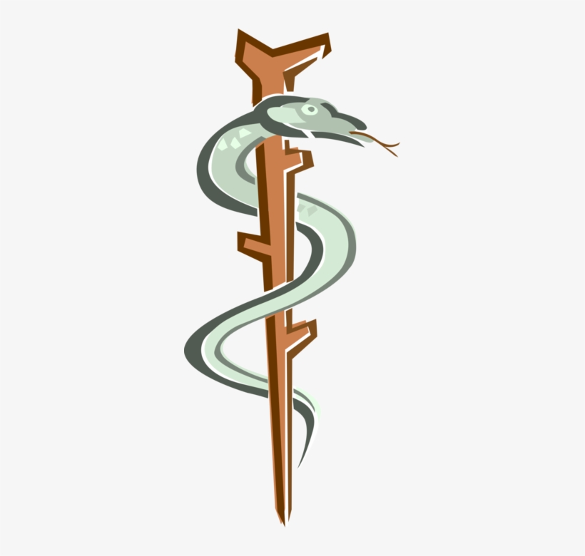 Vector Illustration Of Rod Of Asclepius Symbol For - Rod Of Asclepius ...