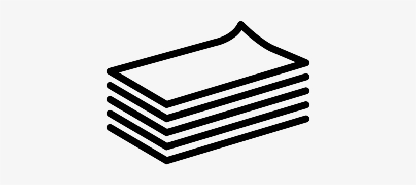 Download Stack Of Paper Outline Vector - Stack Of Papers Icon - HD ...
