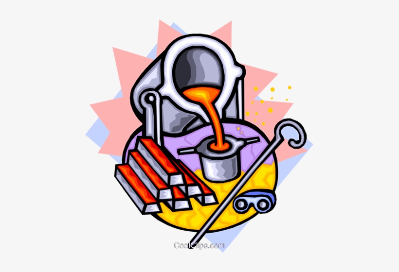 Melting Pot Royalty Free Vector Clip Art Illustration - Smelting ...