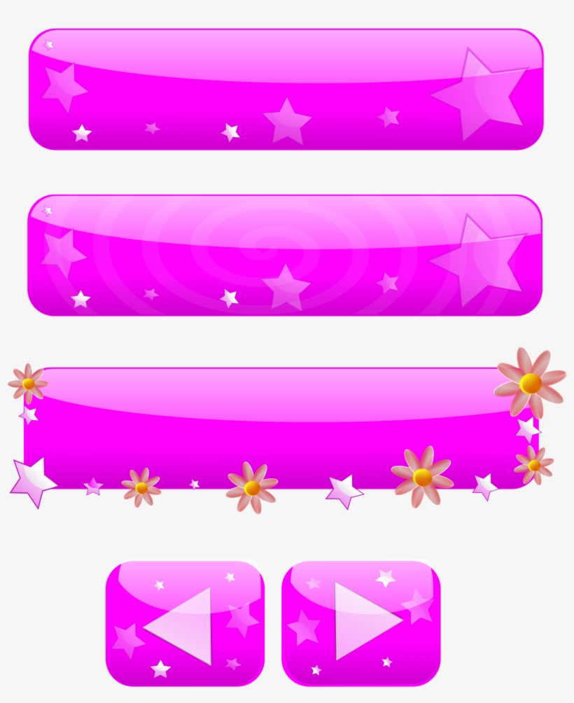 This Free Icons Png Design Of Pink Girl Buttons Transparent PNG ...