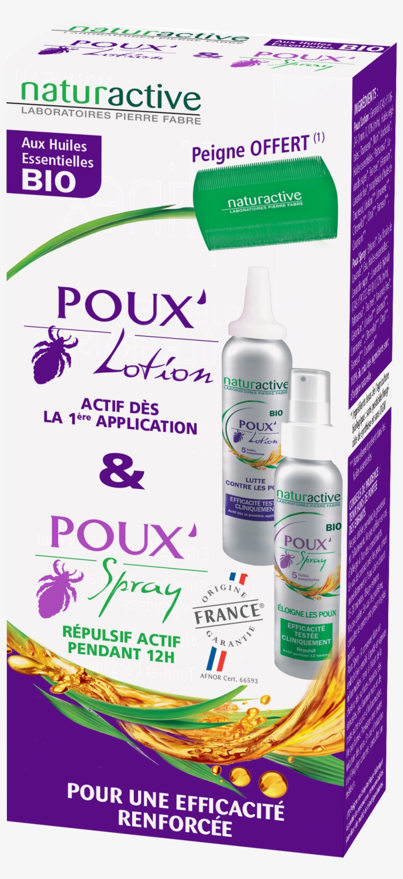 Poux - Naturactive Lice Lotion Bio 100ml & Lice Spray Transparent PNG ...