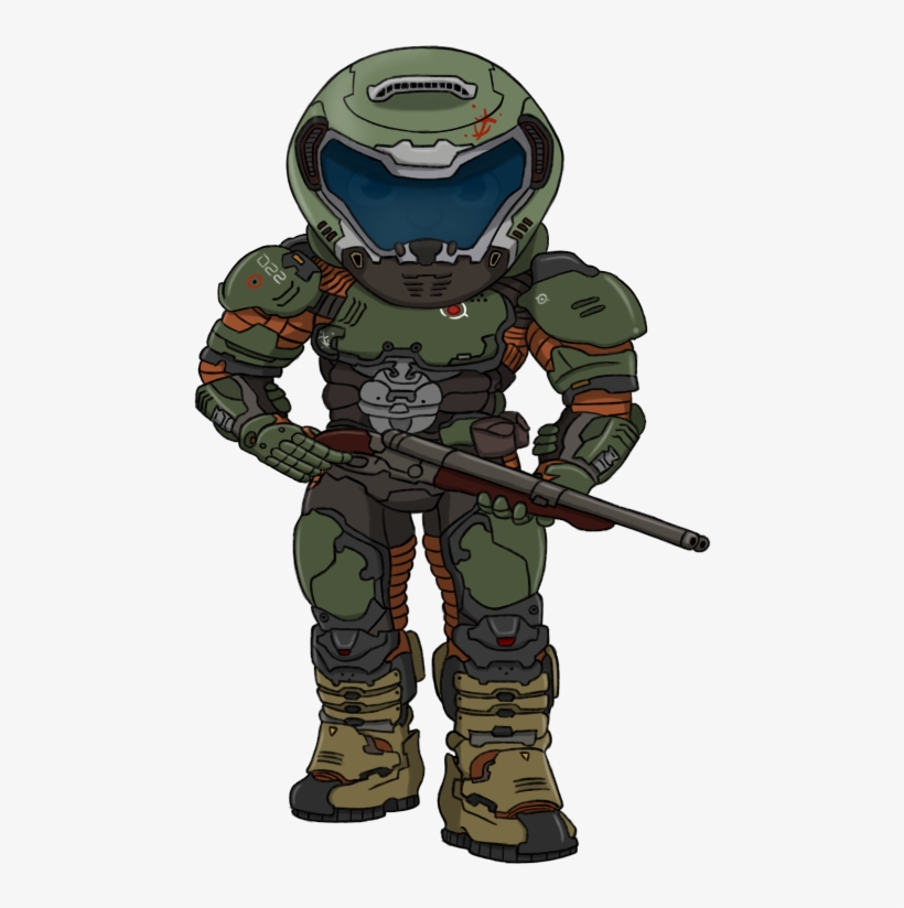 Svg Royalty Free Stock Doom Transparent Doomguy - Chibi Doomguy ...