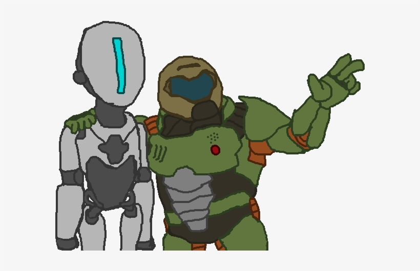 Post - Doom Slayer And Samus Transparent PNG - 914x508 - Free Download ...