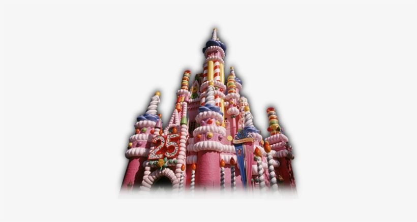 Candy Castle - Disney 25th Anniversary Castle Transparent PNG - 372x357 ...