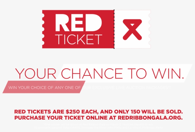 Purchase Red Ticket Raffle - Red Ribbon Gala Transparent PNG - 1024x645 ...