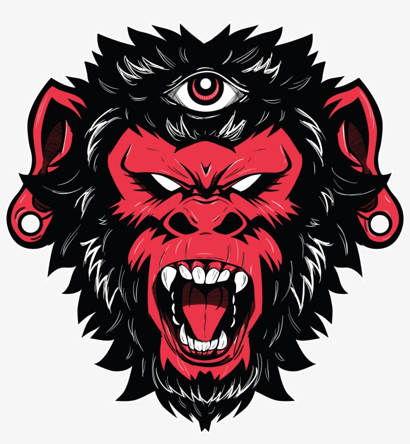 Ape Graphic Freeuse Stock Angry Gorilla - Demon Monkey Vector ...