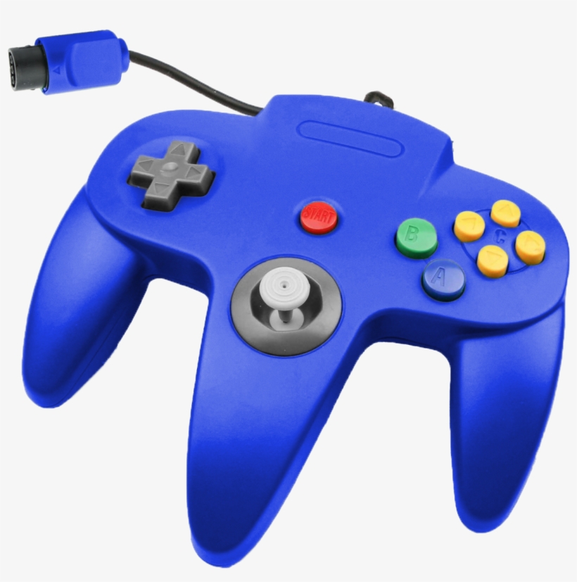 N64 Classic Controller (blue) - N64 Usb Controller Blue For Window, Mac ...