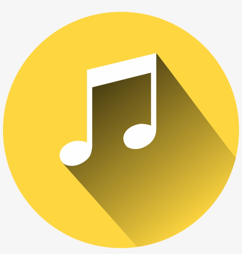 This Free Icons Png Design Of Music Note On Yellow Transparent PNG ...