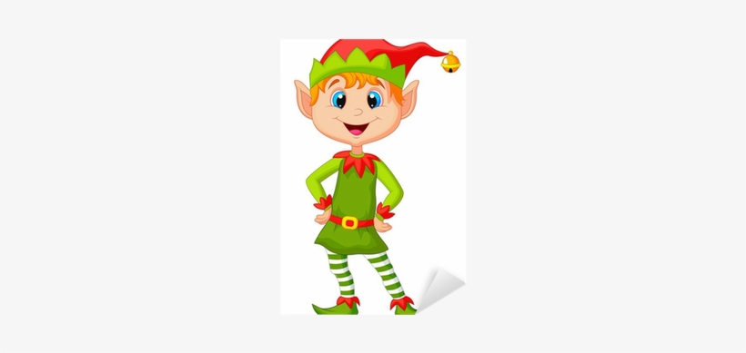Cute And Happy Looking Christmas Elf Sticker • Pixers® - Christmas ...