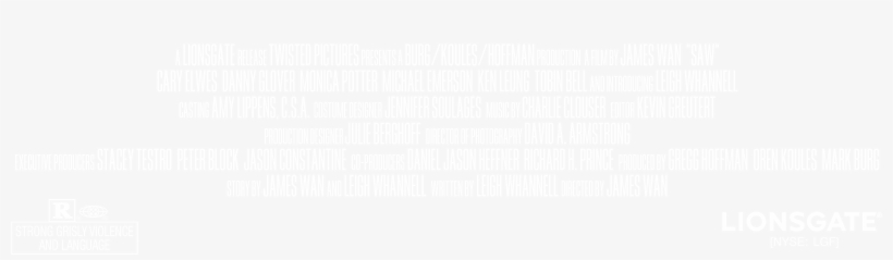 Legal - Horror Film Billing Block Transparent PNG - 4267x1250 - Free ...