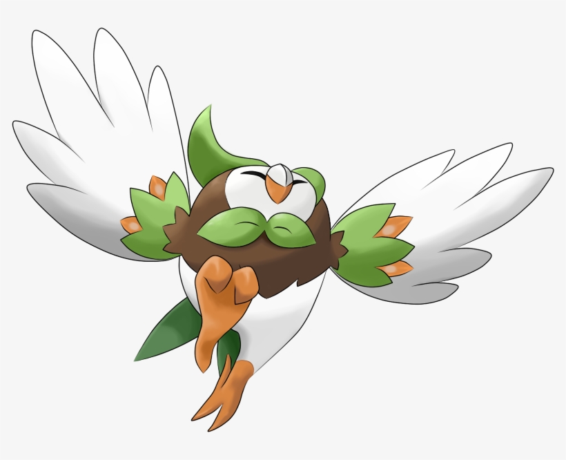 Shiny Dartrix Pokédex - Dartrix Flying Transparent PNG - 786x586 - Free ...