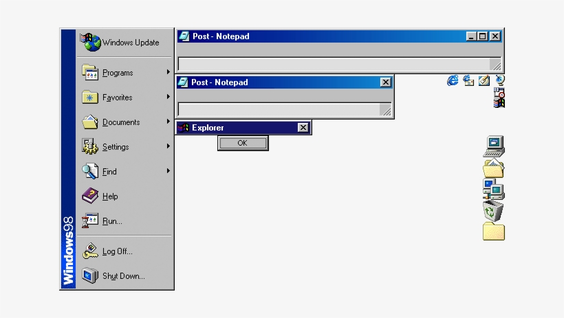 Win98 From Http - Windows Tumblr Png Transparent PNG - 648x383 - Free ...