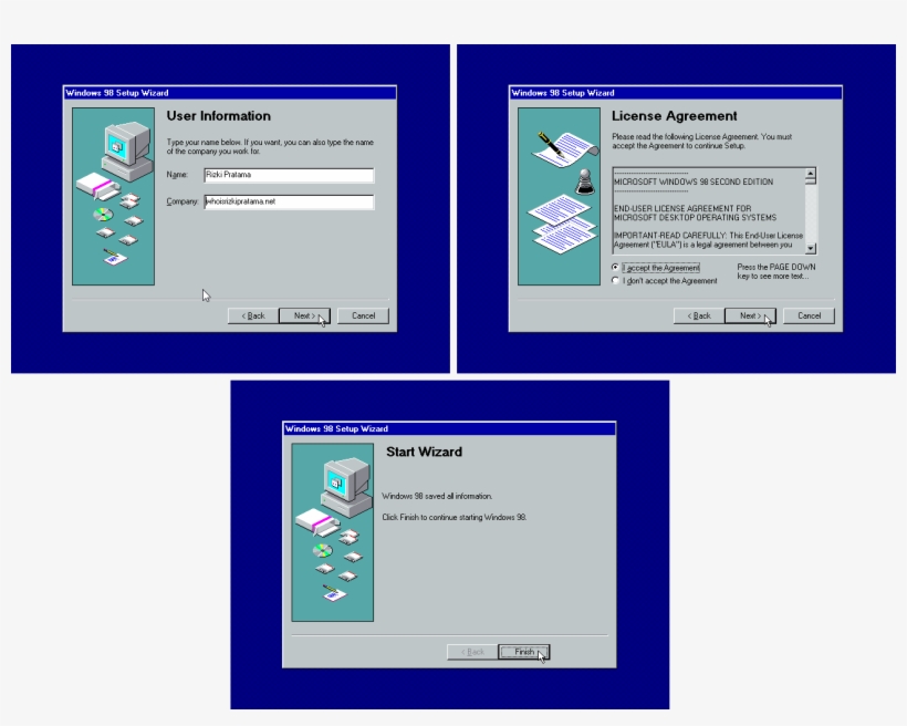 Jendela User Information , License Agreement (atas - Windows Nt ...