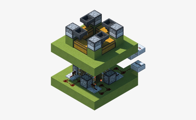 Place A Dropper On Top Of Each Block, So There Is A - Minecraft ...