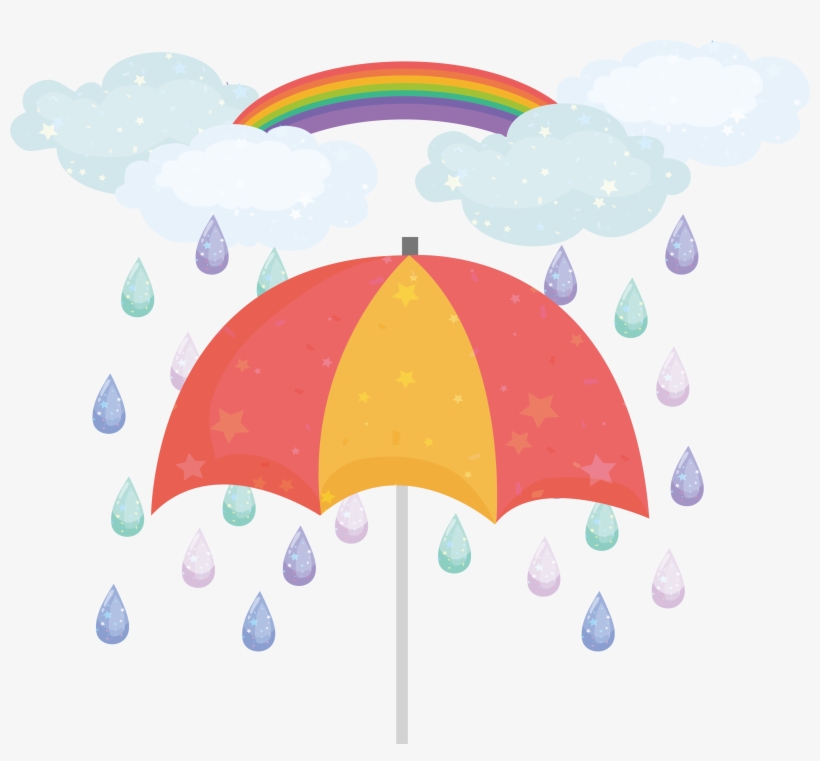 Rainbow Umbrella Computer File - Umbrella In Rain Png Transparent PNG ...