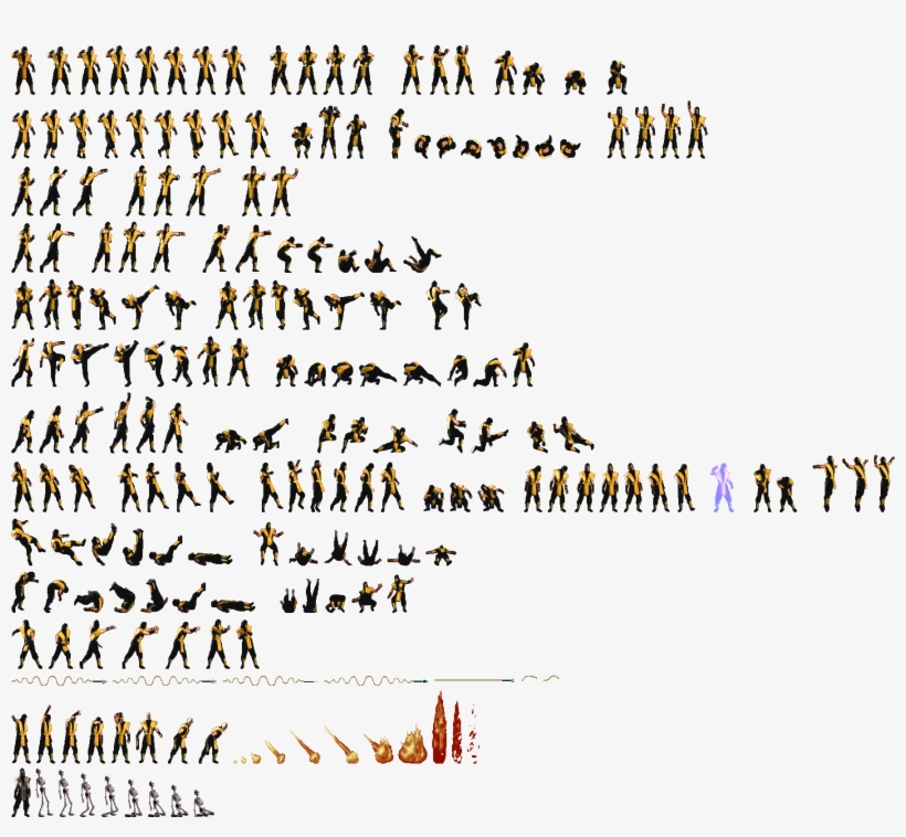 Mortal Kombat Scorpion Png - Mortal Kombat Scorpion Sprites Transparent ...