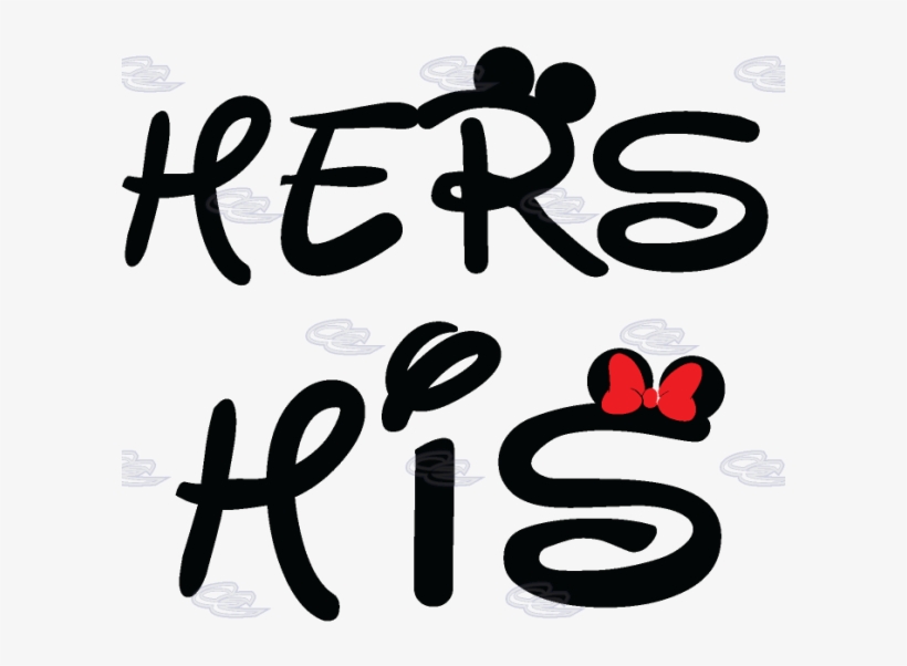 Free Mickey Mouse Ears Font - His And Hers Png Transparent PNG ...