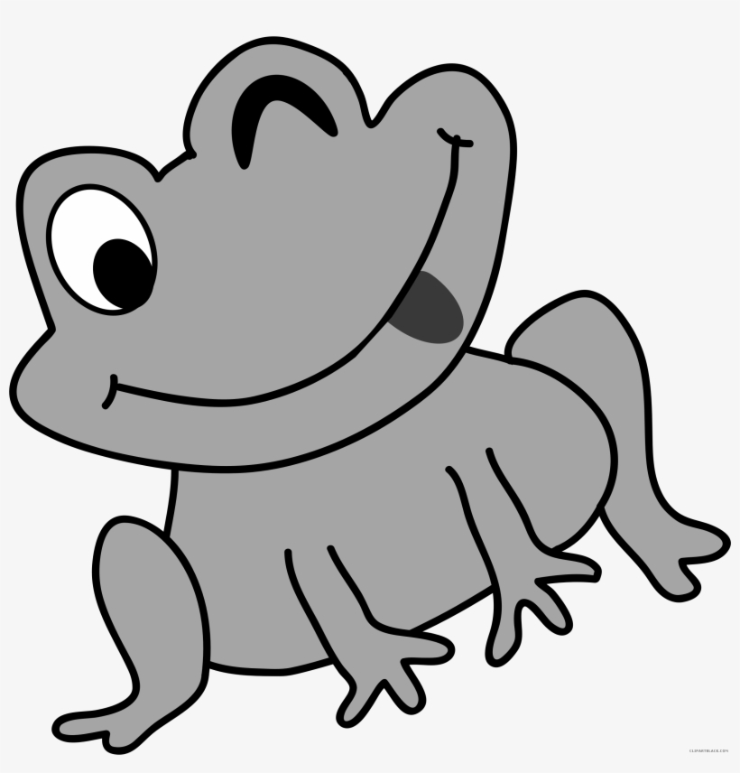 Cute Frog Clip Art Black And White