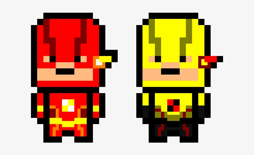 The Flash And Reverse Flash - Pixel Art Reverse Flash Transparent PNG - 770x630 - Free Download ...