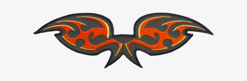 Orange And Gold Wings Reflective Embroidered Patch - Illustration ...