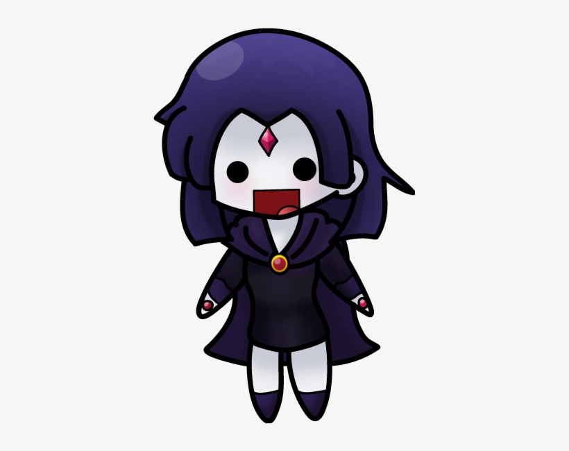 Teen Titans, Go - Teen Titans Raven Chibi Transparent PNG - 377x570 ...