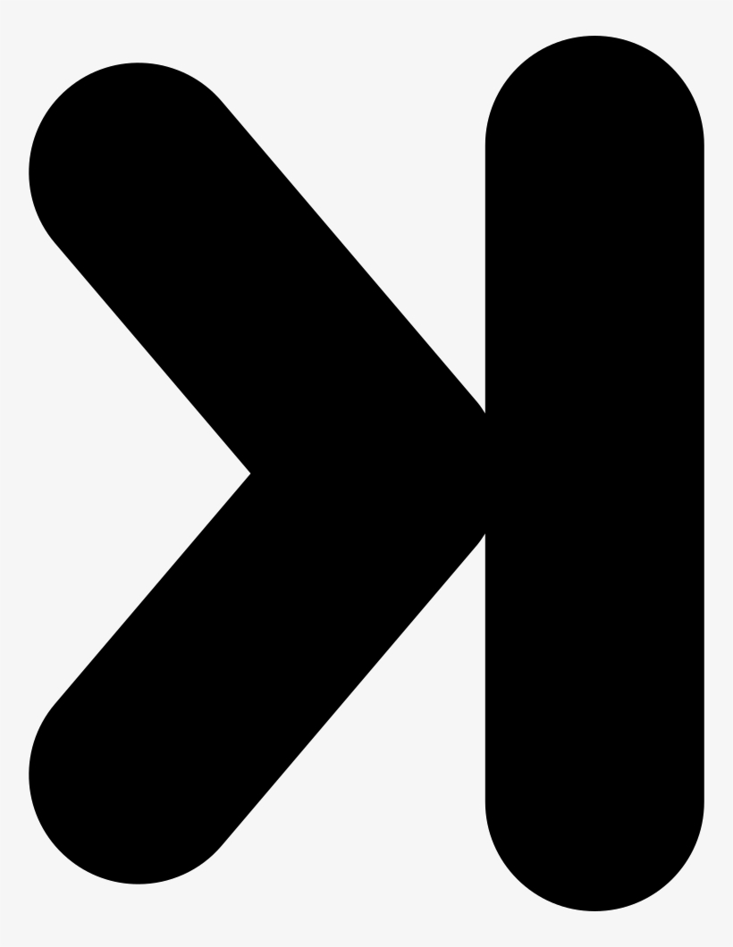 Navigate To End Right Arrow Symbol With Vertical Bar - Arrow ...