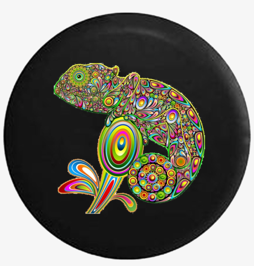 Neon Lizard Gecko Iguana Bright Colorful - Psychedelic Art Movement ...