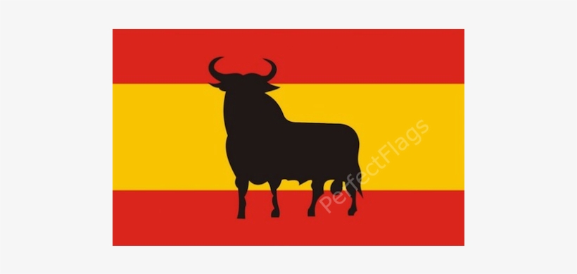 Vector Black And White Spain Flag National - 5ft X 3ft Spanish Bull ...