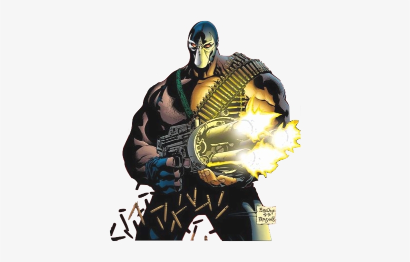 Bane - Bane With Machine Gun Transparent PNG - 400x600 - Free Download ...