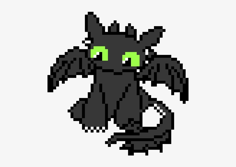 How To Tame Your Dragon - Toothless Pixel Art Transparent PNG - 520x520 ...