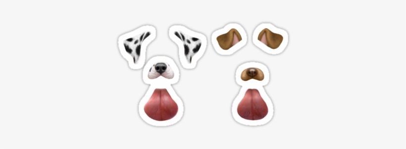 "snapchat Dog Filters " Stickers By Karmakunta Redbubble Transparent ...