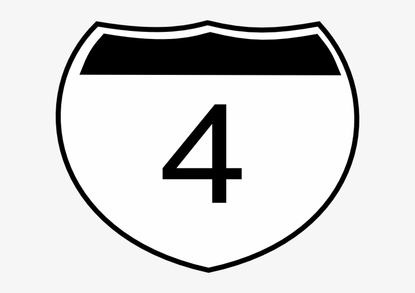Download Interstate Sign I4 Clip Art - Interstate Sign Outline - HD ...