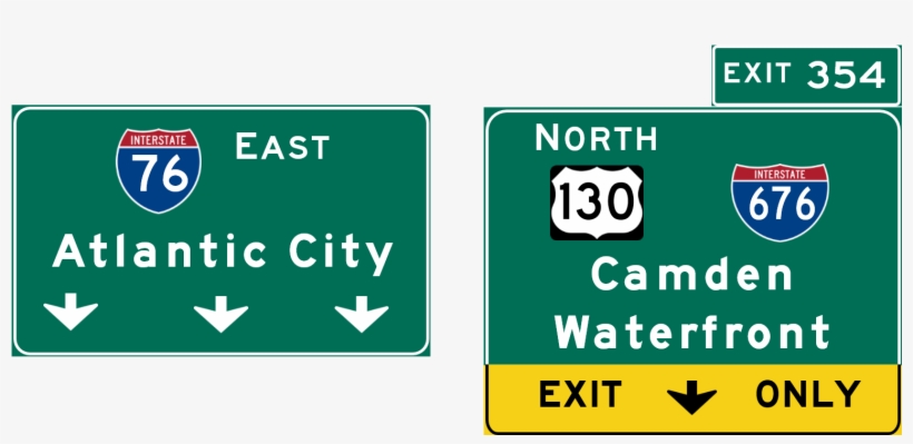 Interstate Highway Exit Signs