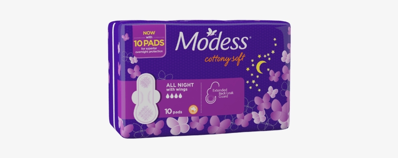 Modess All Night Sanitary Napkins With Wings - Modess All Night With ...