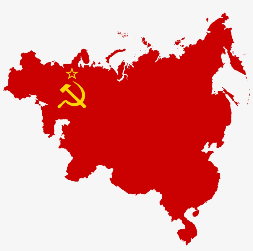 Flag Map Of Communist Influence In Europe & Asia - Europe Asia Flag Map ...