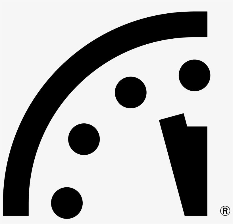 Doomsdayclock Black - 2.5 Minutes To Midnight Clock Transparent PNG ...