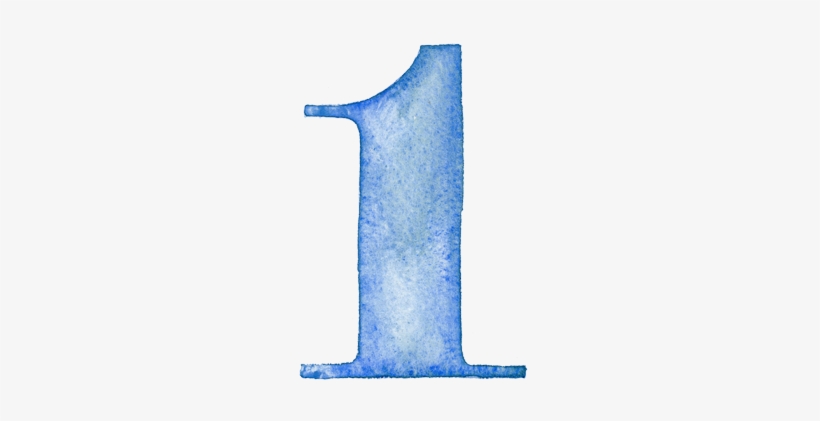 You're My Number - Water Color Number 1 Transparent PNG - 380x340 ...