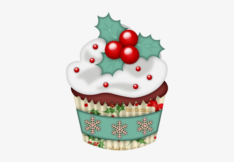 Cupcake Clipart Winter - Cupcake Clipart Christmas Transparent PNG ...