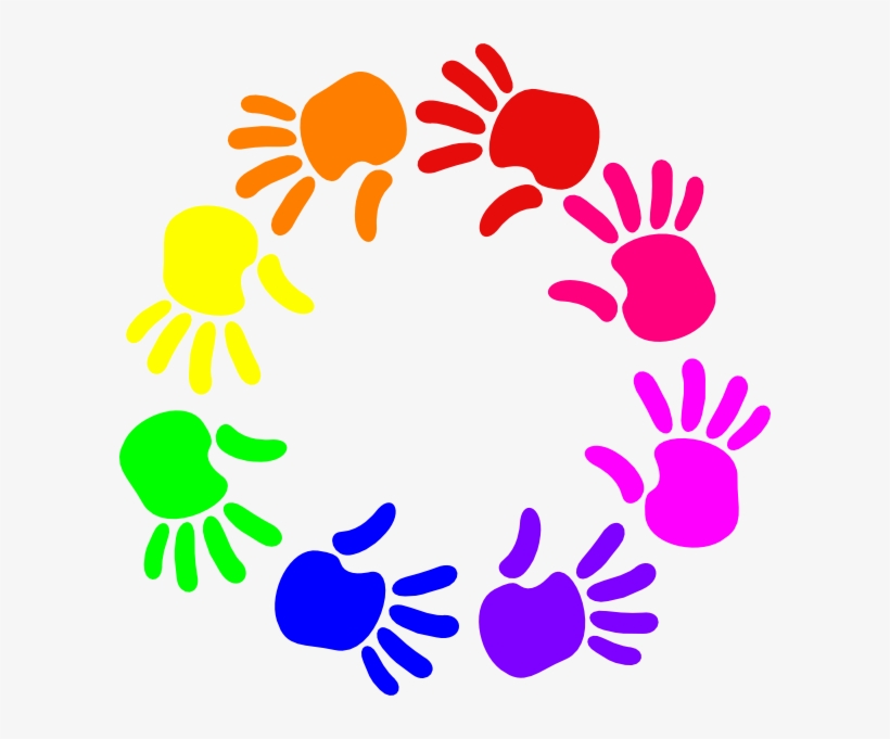 Colorful Circle Of Hands Svg Clip Arts 600 X 601 Px Transparent PNG ...