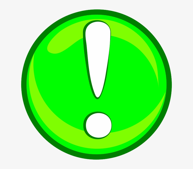 Green Exclamation, Mark, Button, Icon, Sign, Green - Exclamation Mark ...