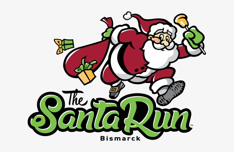 Welcome To The Bismarck Santa Fun Run/walk 5k - Santa Claus Running Png ...
