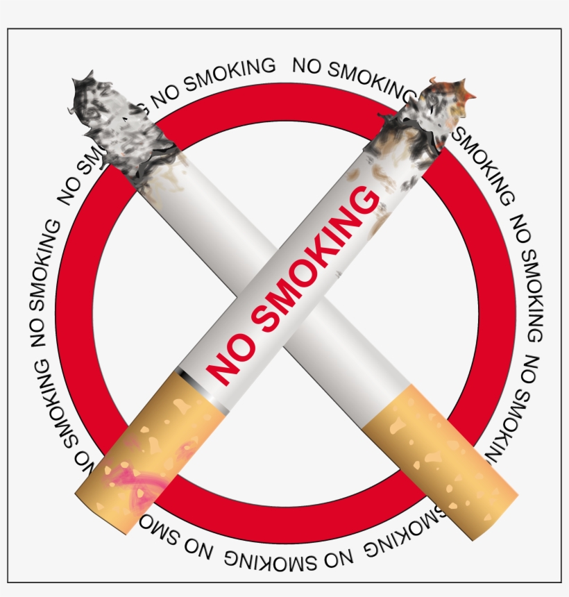 No Smoking Refuses Cigarettes Hazard Health Word Design - Smoking Sign ...