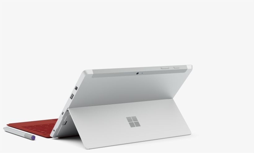 Back View With Type Cover - Microsoft Surface 3 Transparent PNG ...