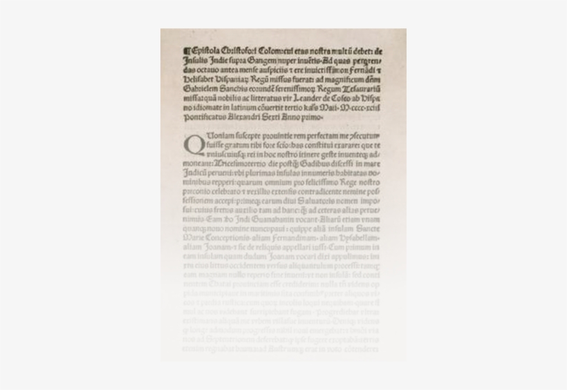 This Is A Letter From Columbus To Isabella And Ferdinand - Letter By ...