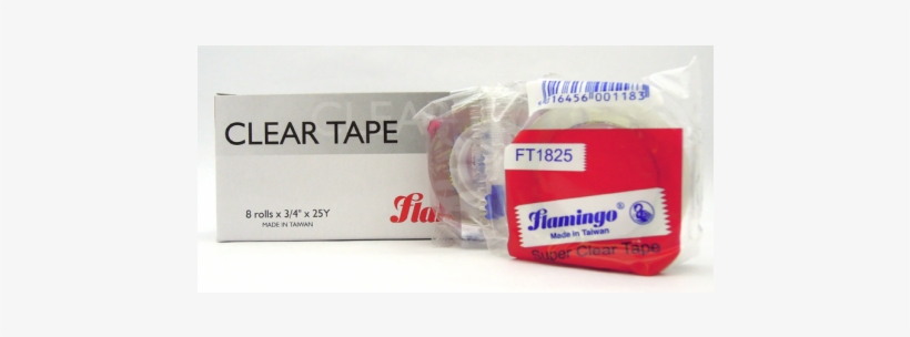 Flamingo Clear Tape 1/2" - Flamingo Stationery Transparent PNG ...