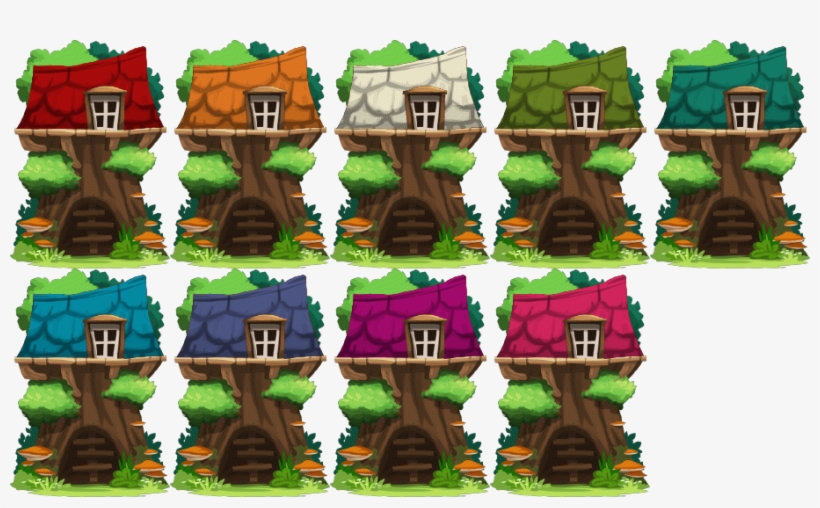 House Tree House Colors L1 - House Transparent PNG - 910x520 - Free ...