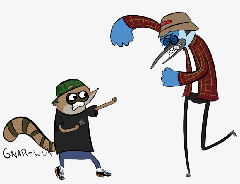 Transparent Mordecai And Rigby Throwin Down On Yo Blog - Rigby ...