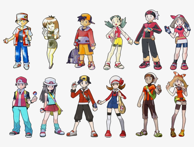 Pokemon Trainers - Ken Sugimori Pokemon Trainer Transparent PNG ...